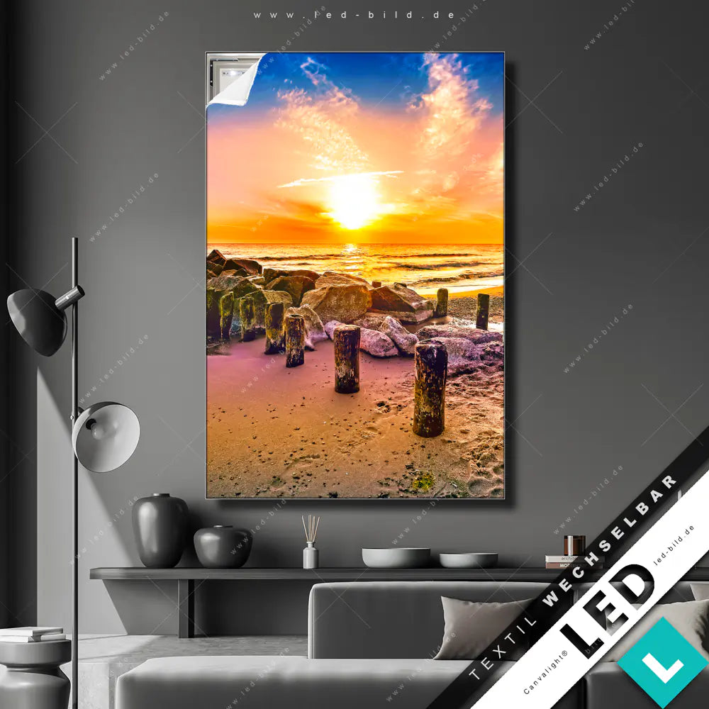 Canvalight® LED-Bild 💚 Am Strand | Landschaften, Strand - Meer ...