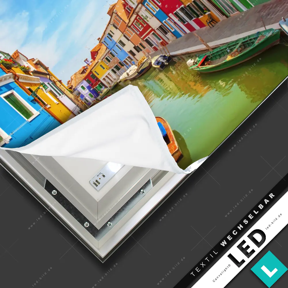 Canvalight® TEX LED-Bild Vaporettos Venedig | Architektur - Gebäude ...