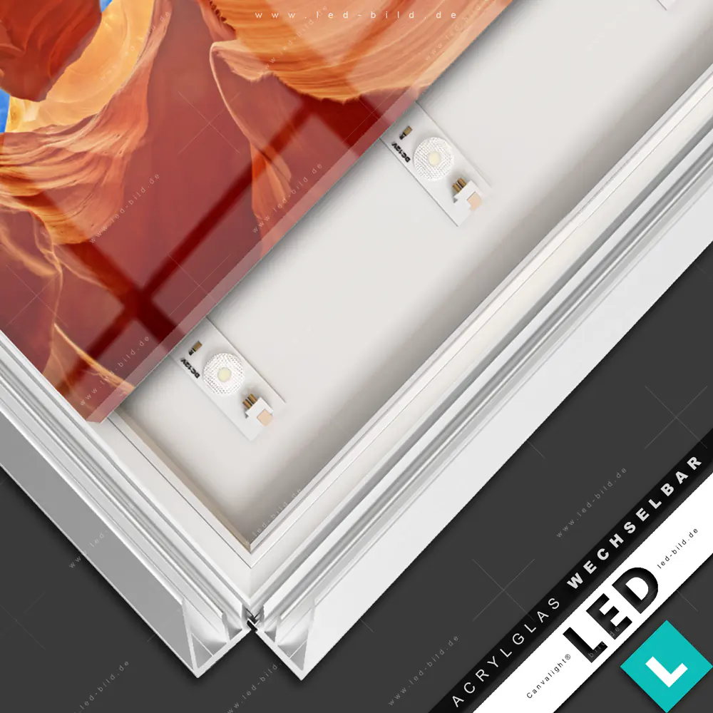 LED Glasbild Canvalight® DIA Canyon mit Himmelsblick | Landschaften ...