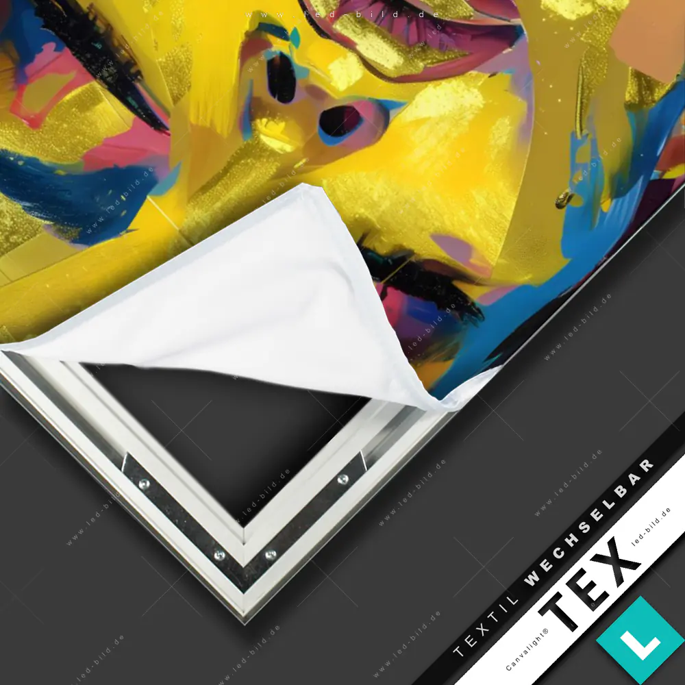 Textilrahmen-Bild Canvalight® TEX Abstrakte Schönheit | Porträts ...