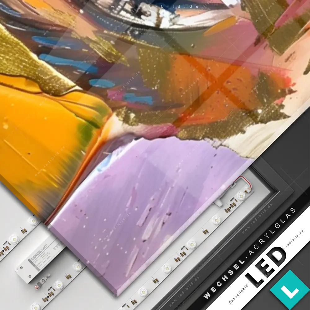 LED-Wechsel-Bild Canvalight® DIA Buntes Gesicht einer Frau | Porträts ...