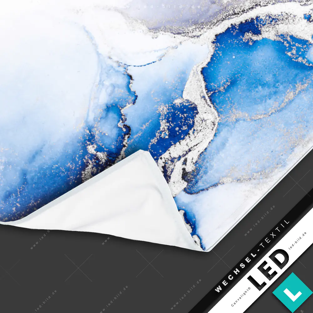 LED-Wechsel-Bild Canvalight® TEX abstrakte Winterlandschaft | Muster ...