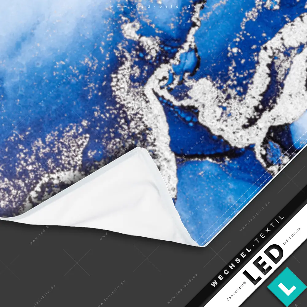 LED-Wechsel-Bild Canvalight® TEX abstrakte Winterlandschaft | Muster ...