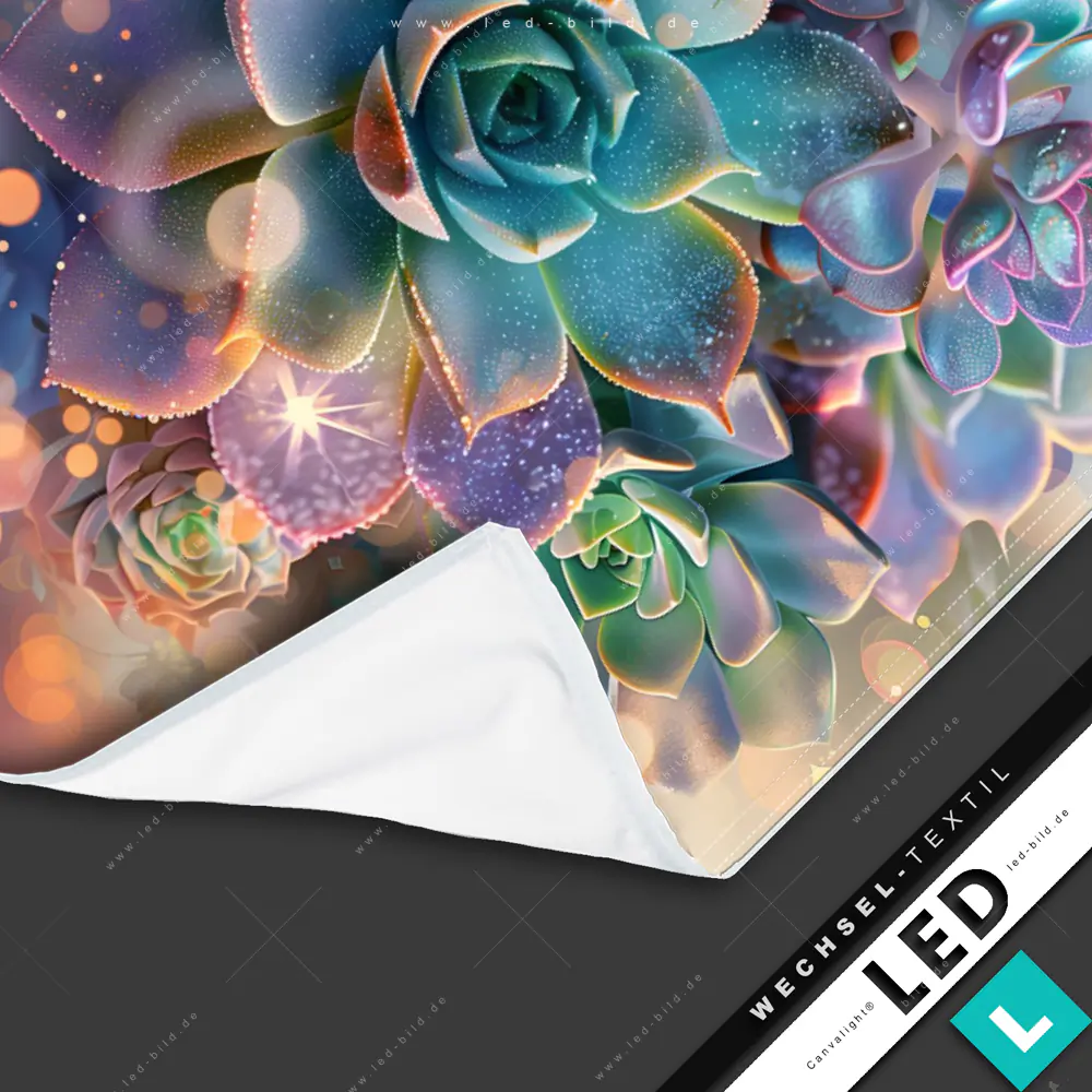 Wechsel-Textil 💚 Magische Pflanzenwelt | LED-Bild Canvalight® TEX ...