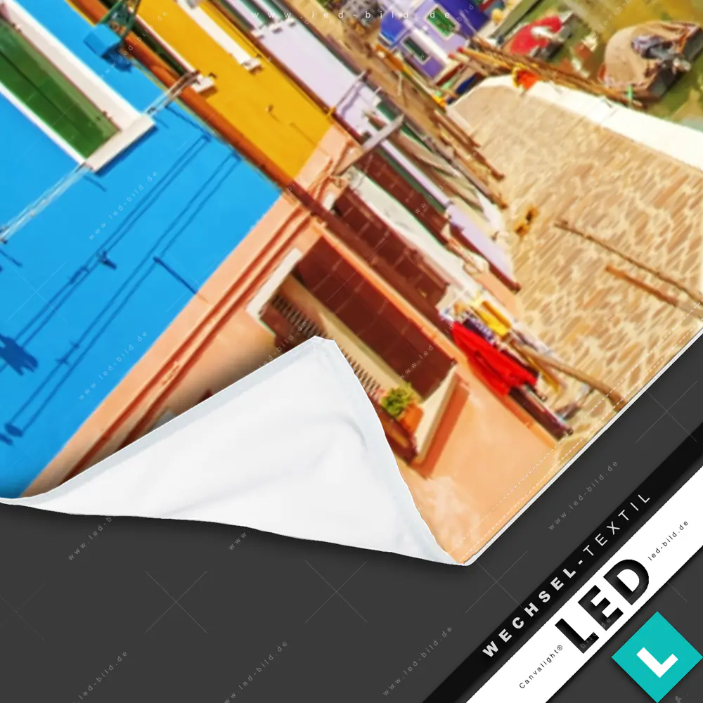 LED-Wechsel-Bild Canvalight® TEX Vaporettos Venedig | Architektur ...